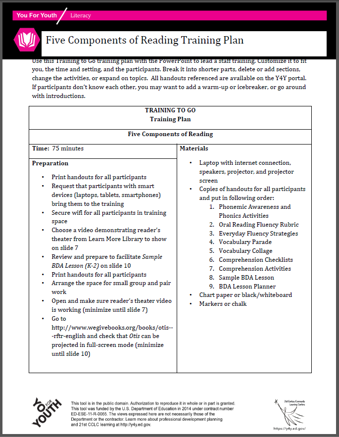 Reading & Writing: Professional Development